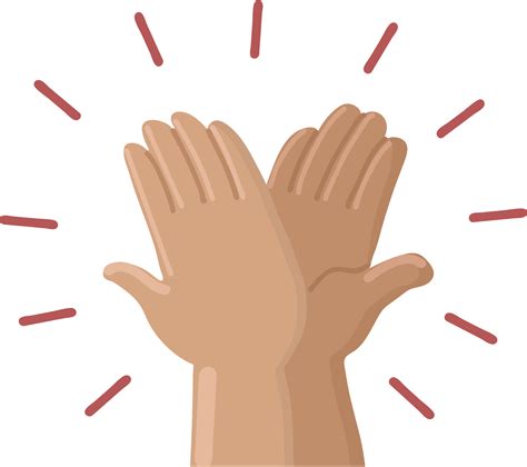 A Clipart Image Showing Two Stick Figures Giving Each Other A High Five