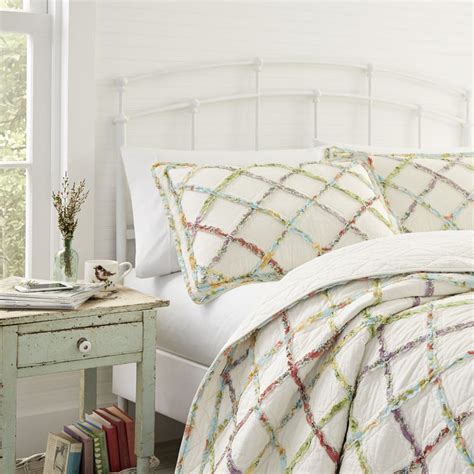 Laura Ashley Home Ruffled Garden Cotton Reversible Quilt By Laura
