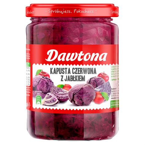 Kapusta czerwona z jabłkiem Dawtona kalorie kJ i wartości odżywcze