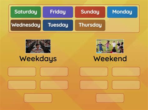 Weekdays Weekend Group Sort