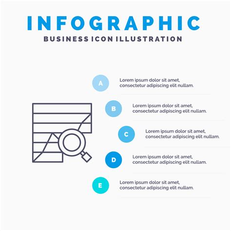 Analysis Analytic Analytics Chart Data Graph Line Icon With 5 Steps