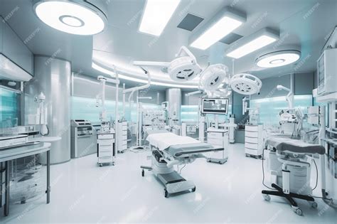 Premium Ai Image A Hospital Room With A Large Operating Room And A