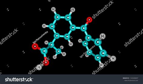 Ketoprofen C16h14o3 One Propionic Acid Class Stock Illustration