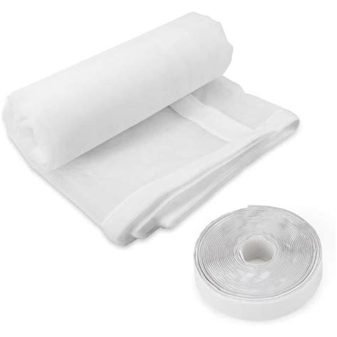 Filet Anti Moustique Blanc JANDH Moustiquaire Fenêtre DIY Velcro 100 x