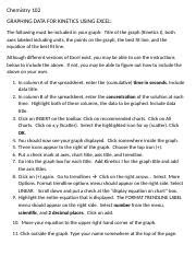 Guide To Graphing Kinetics Data In Excel Course Hero