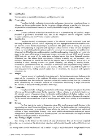 Applying Data Mining Principles In The Extraction Of Digital Evidence Pdf