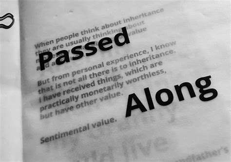 Passed Along Sheffield Hallam University Sheffield Hallam University