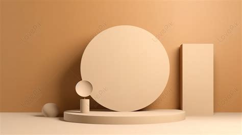 제품 배경의 멋진 3d 렌더링 베이지 디스플레이 연단 연단 배경 제품 디스플레이 배경 베이지 배경 이미지 Hd 연단