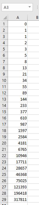 How to Calculate Fibonacci Numbers using Excel 在EXCEL里也可以计算斐波那契数列