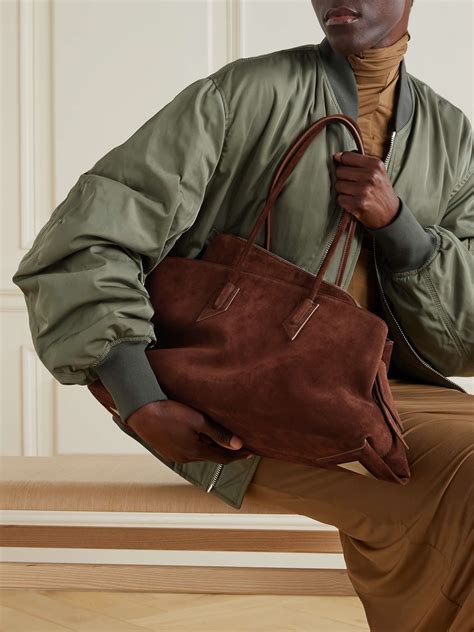 The Attico La Passeggiata Medium Asymmetric Suede Tote Net A Porter