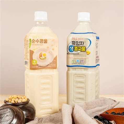 국내산 콩과 흑임자의 고소함을 그대로 백태콩물 흑임자콩물