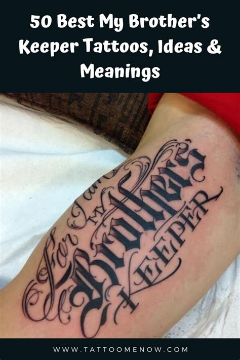 50 Best My Brothers Keeper Tattoos Ideas Meanings 140 Small And Simple