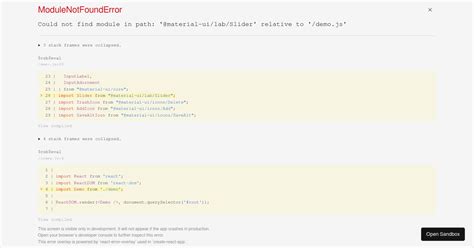 material demo codesandbox