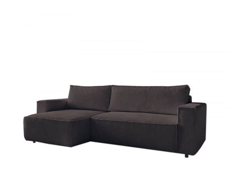Ecksofa Bobochic Nihad Cord Stoff Rotbraun Conforama Ch