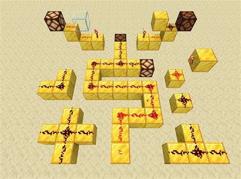 Minecart Station Redstone Schematic 4 Buttonsdestinations With ️