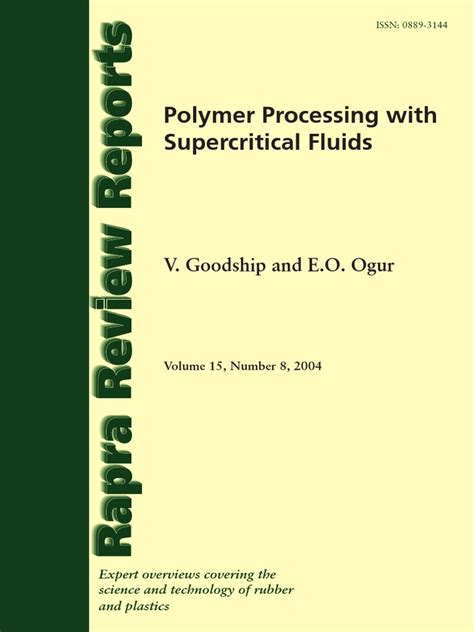 2004 Polymer Processing With Supercritical Fluids Pdf Supercritical Fluid Physical Sciences