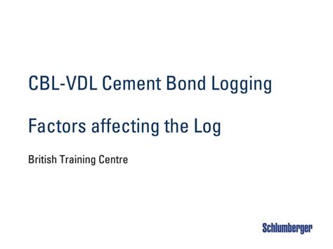 Cbl Vdl Cement Bond Logging Basic Theory And Interpretation Pdf