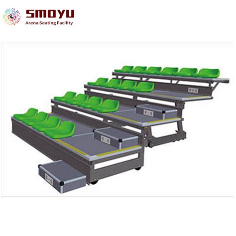 Temporary Movable 5 Rows Stadium Grandstands With Hdpe Plastic