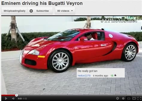 Eminem In His New Bugatti Veyron Xpost R Funny R HipHopImages
