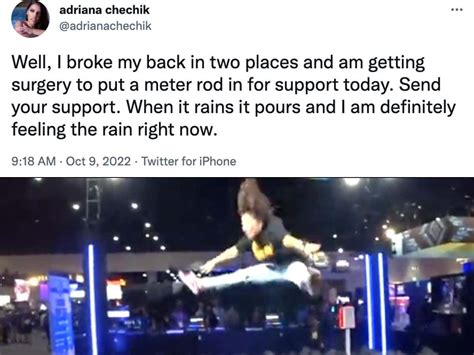 I Hope Adriana Chechik Sues For 5 Billion After Breaking Her Back At