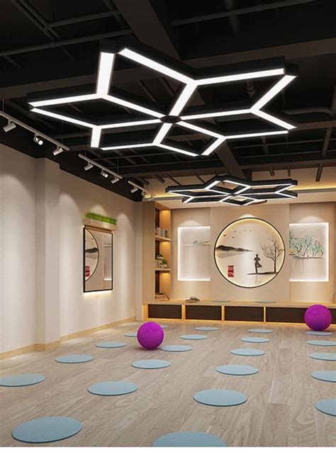 Led造型灯创意人字形y形办公室吊灯健身房网咖店铺商场工业风灯具 淘宝网 花瓣网