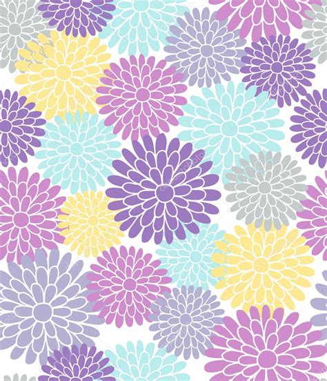 Seamless Repeat Pattern Flowers Vector Stock Vector Blue67 2435157