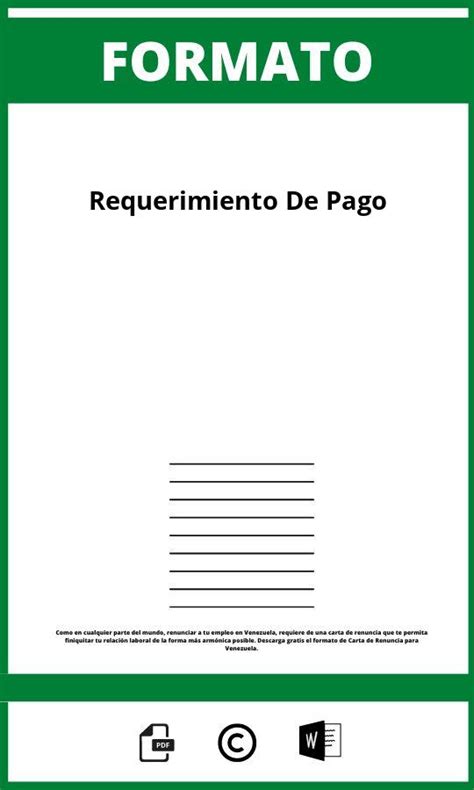 Formato De Requerimiento De Pago 2026