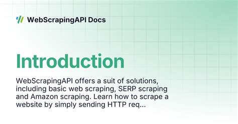Introduction Webscrapingapi Docs Introduction Webscrapingapi Docs