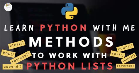 Python List Methods To Work With I Sapna