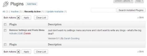 Удаляем пункты меню из Панели управления Wordpress