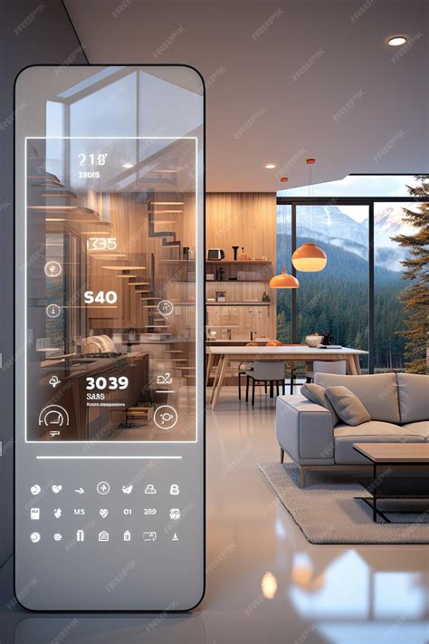 Premium Photo Smart Home Control App Mockup Design An Intuitive