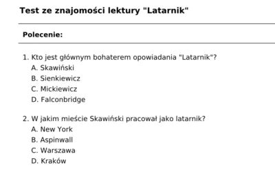 Latarnik najważniejsze informacje cytaty pytania i odpowiedzi