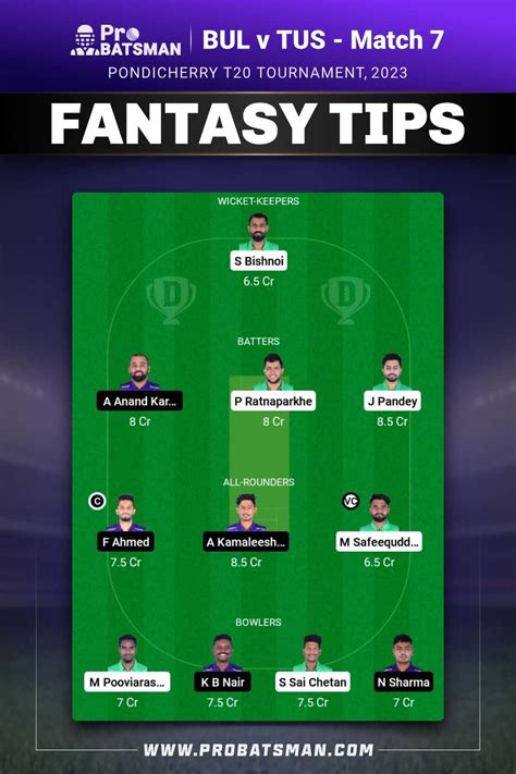 Bul Vs Tus Dream11 Prediction With Stats Pitch Report And Player Record