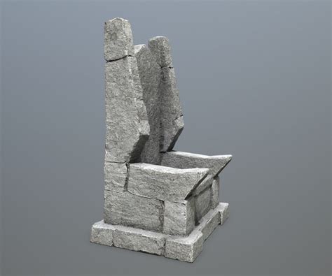 Artstation Stone Throne Game Assets