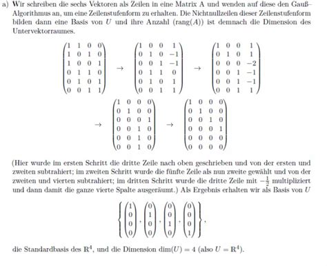 Basis Bestimmen Einer Matrix Mathelounge