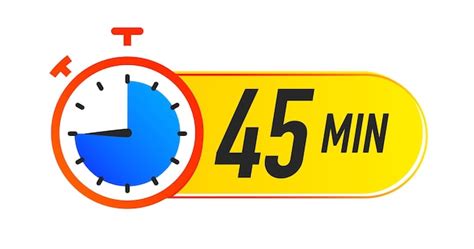 Premium Vector Timer Icon 45 Minutes Vector Colorful Style