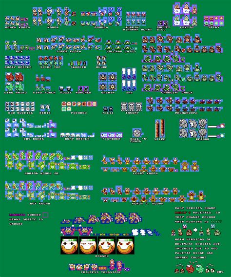 Nes Super Mario World Bootleg Enemies And Bosses The Spriters