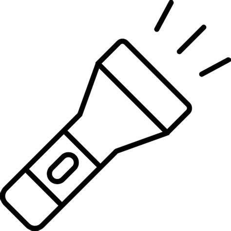 Premium Vector Torch Light Outline Vector Illustration Icon