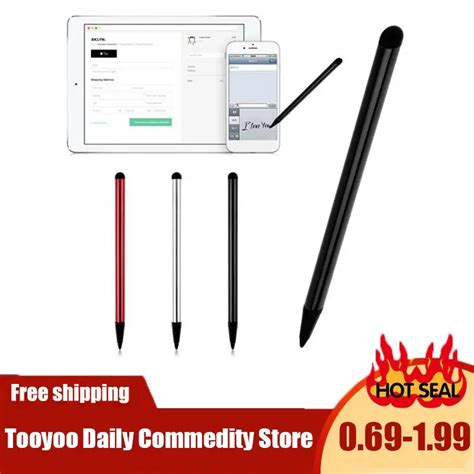 2 In 1 용량 성 저항 펜 터치 스크린 스타일러스 연필 태블릿 Ipad 휴대 전화 Pc 용량 성 이중 목적 스타일러스 펜