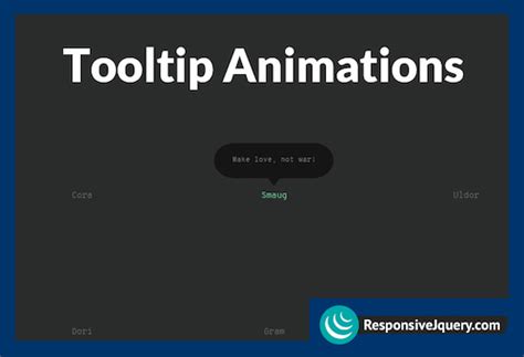 Tooltip Animations Responsive Jquery Tooltip Animations
