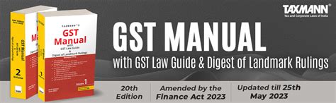 Buy Taxmanns Gst Manual With Gst Law Guide And Digest Of Landmark