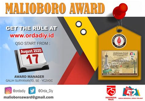 Malioboro Award Orda Diy Orari Daerah D I Yogyakarta