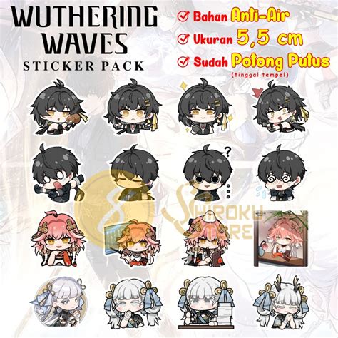 Jual Wuthering Waves Premium Sticker Pack Set Stiker Anti Air Anime
