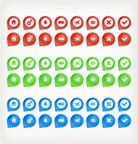 Different Rotation Angles Vector Icon Set Stock Vector Illustration