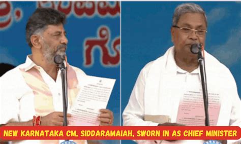 New Karnataka Cm Siddaramaiah Sworn In As Chief Minister
