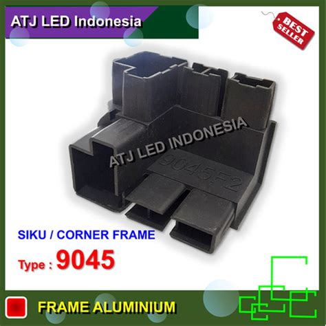 Jual Siku Corner Frame 9045 Running Text Aluminium Sambungan Siku Kab