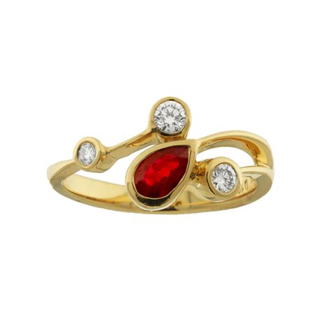 Ruby Diamond Elliptic Ring Nicholas Wylde