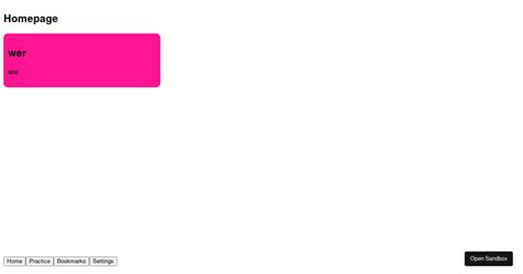React Navigation Codesandbox