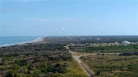 The Falcon Heavys Boosters Landings Made Twin Triple Sonic Booms And