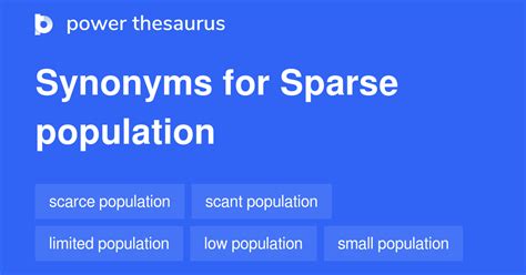 Sparse Population Synonyms 102 Words And Phrases For Sparse Population